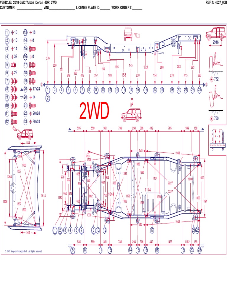 2018 Yukon Denali Frame Dimensions Diagram | PDF | Land Transport ...
