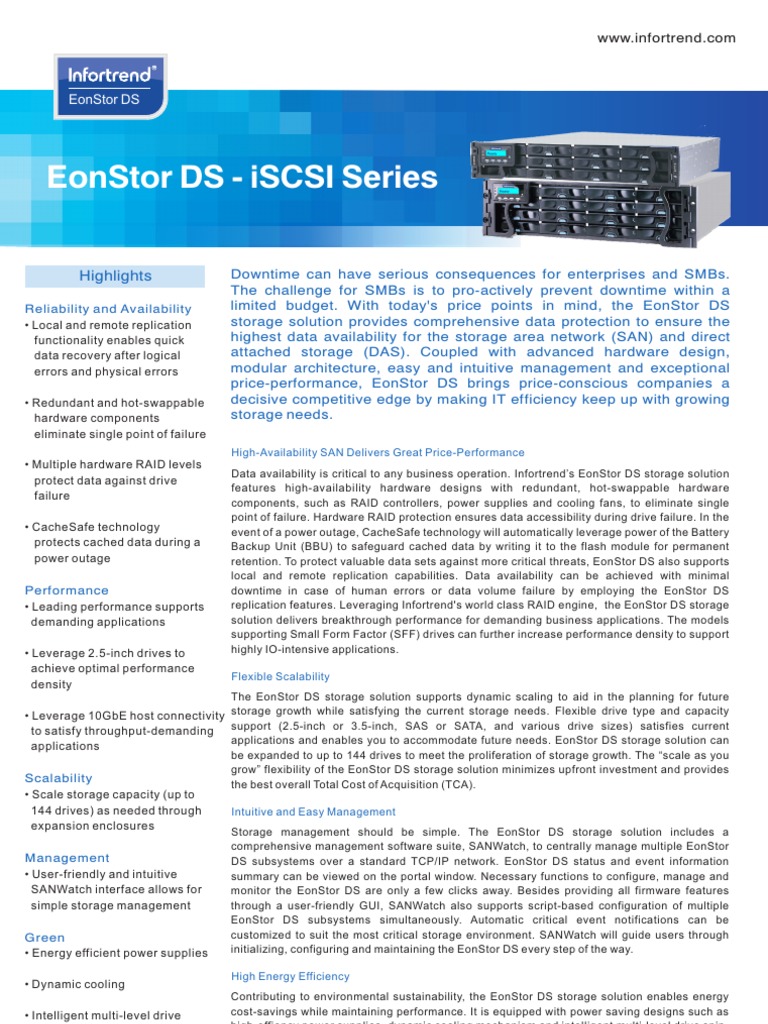 ESDS iSCSI-SAS PRN PDS V2 | PDF | Hyper V | Scalability