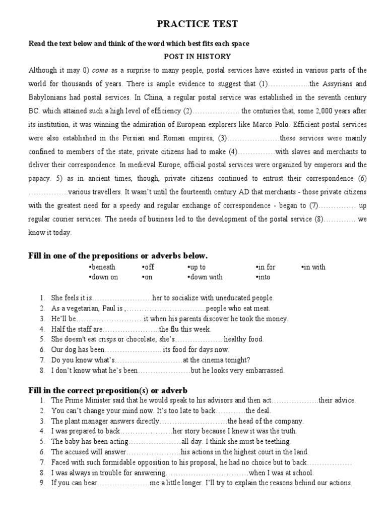 Practice Test 4 | PDF | Mail