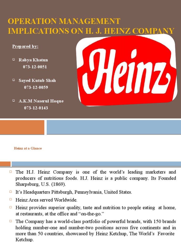 Heinz Final | PDF | Heinz | Foods