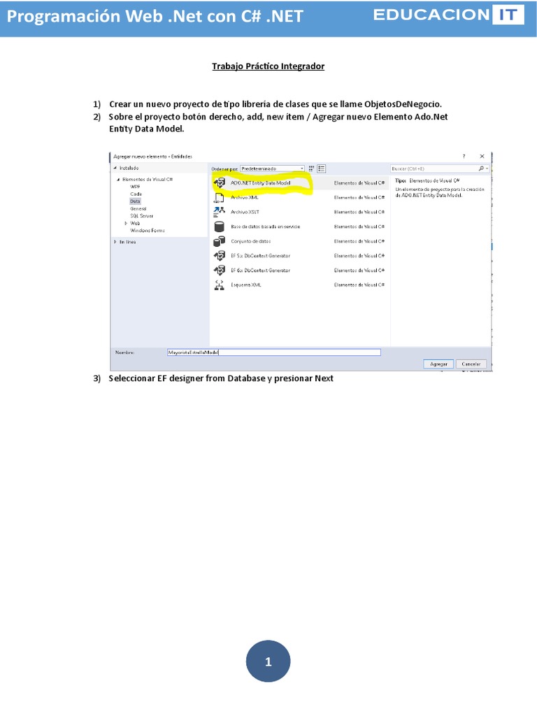 Consignas Trabajo Integrador Clase 10 | Download grátis PDF | C Sharp (lenguaje de programación ...