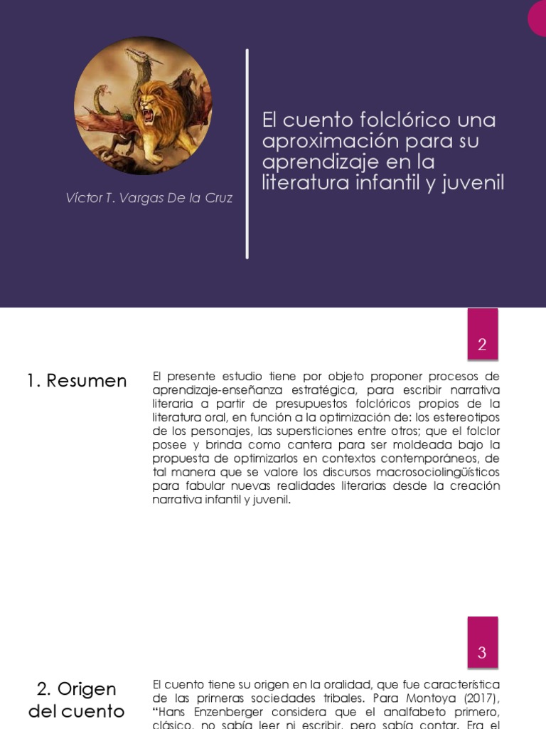 El Cuento Folclórico Una Aproximación para Su Aprendizaje | PDF | Folklore | Cuentos