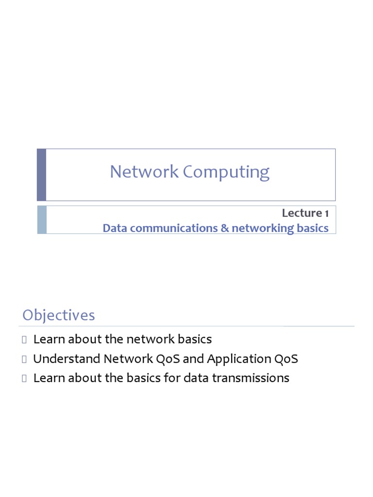 Network Computing: Data Communications & Networking Basics | Download Free PDF | Internet ...
