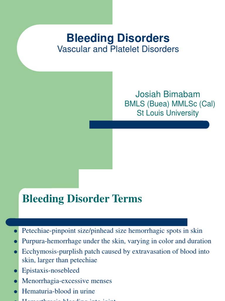 Bleeding Disorders | PDF | Coagulation | Haemophilia
