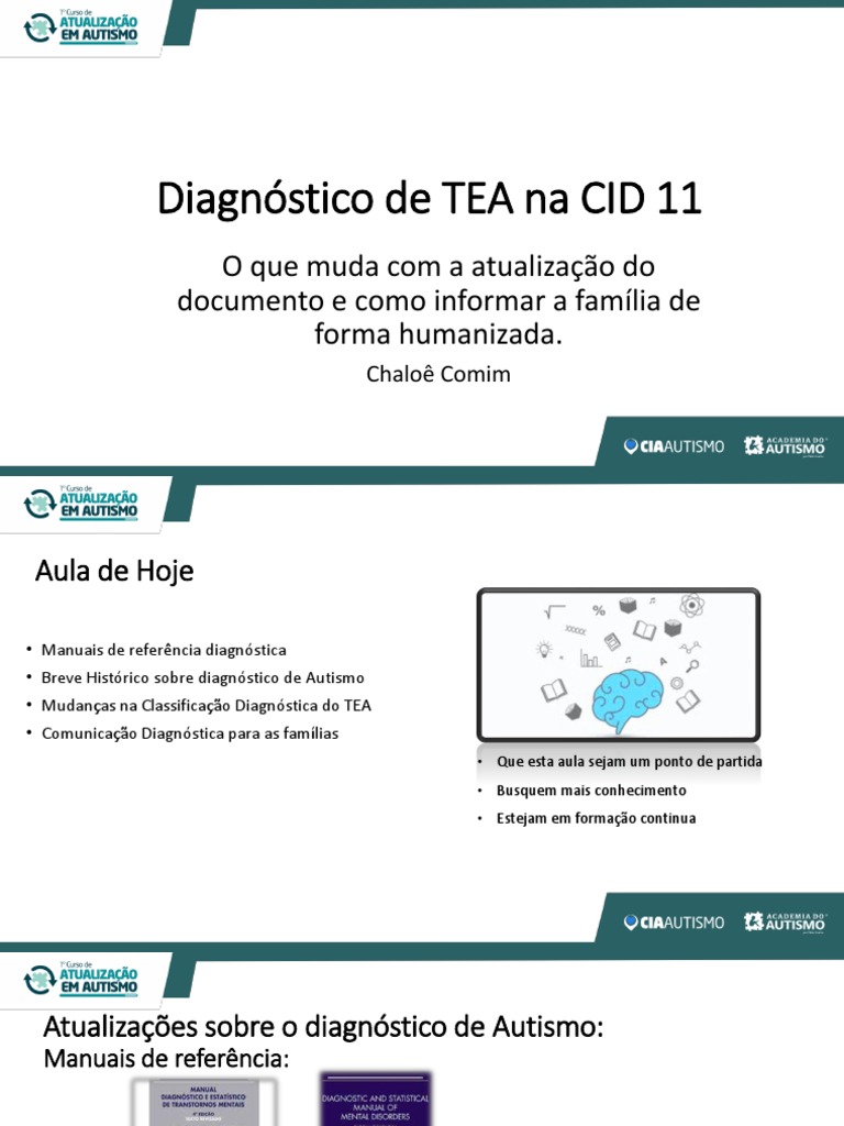 Diagnóstico de TEA Na CID 11 | PDF | Autismo | Espectro do autismo