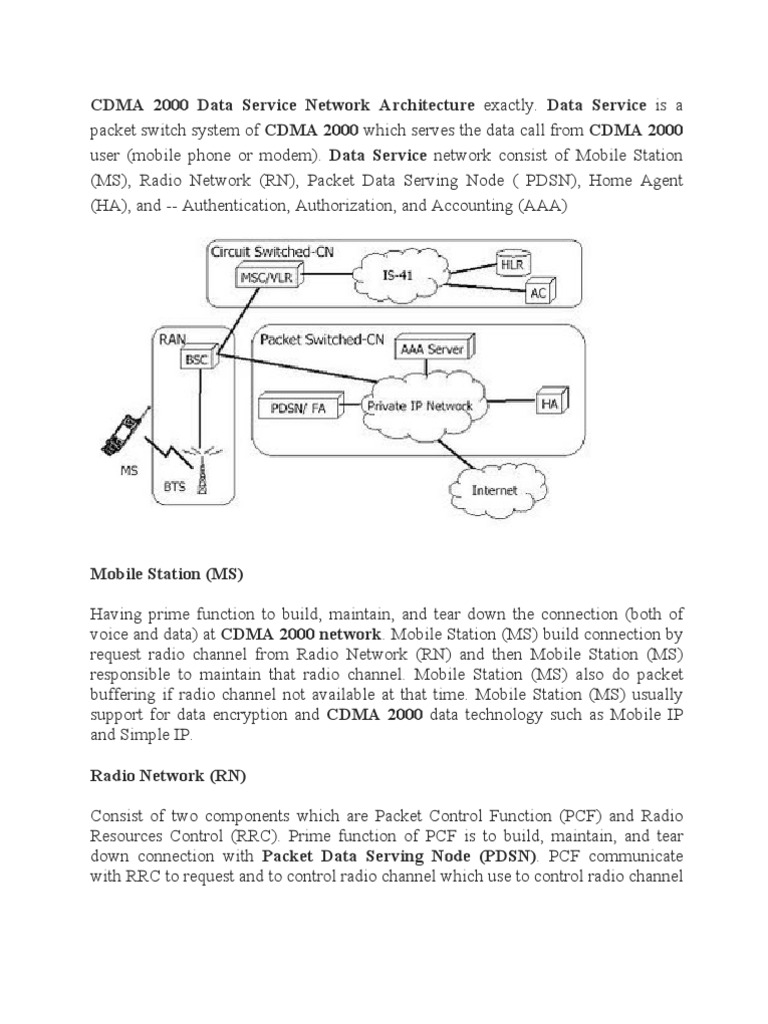 CDMA 2000 Data Service Network Architecture Exactly | PDF | Computer ...