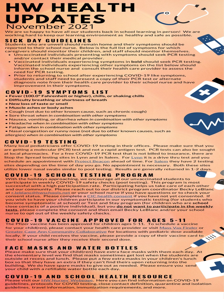 HW Health Updates November 2021 | PDF | Medical Specialties | Public Health