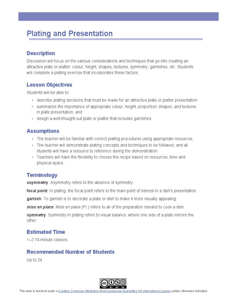 21 Plating and Presentation | PDF | Symmetry | Cognition