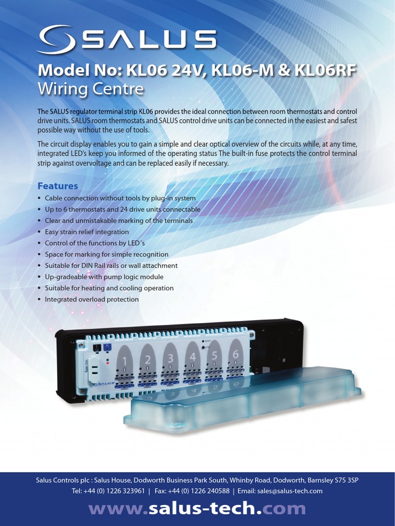 Wiring Centre: Model No: KL06 24V, KL06-M & KL06RF | PDF