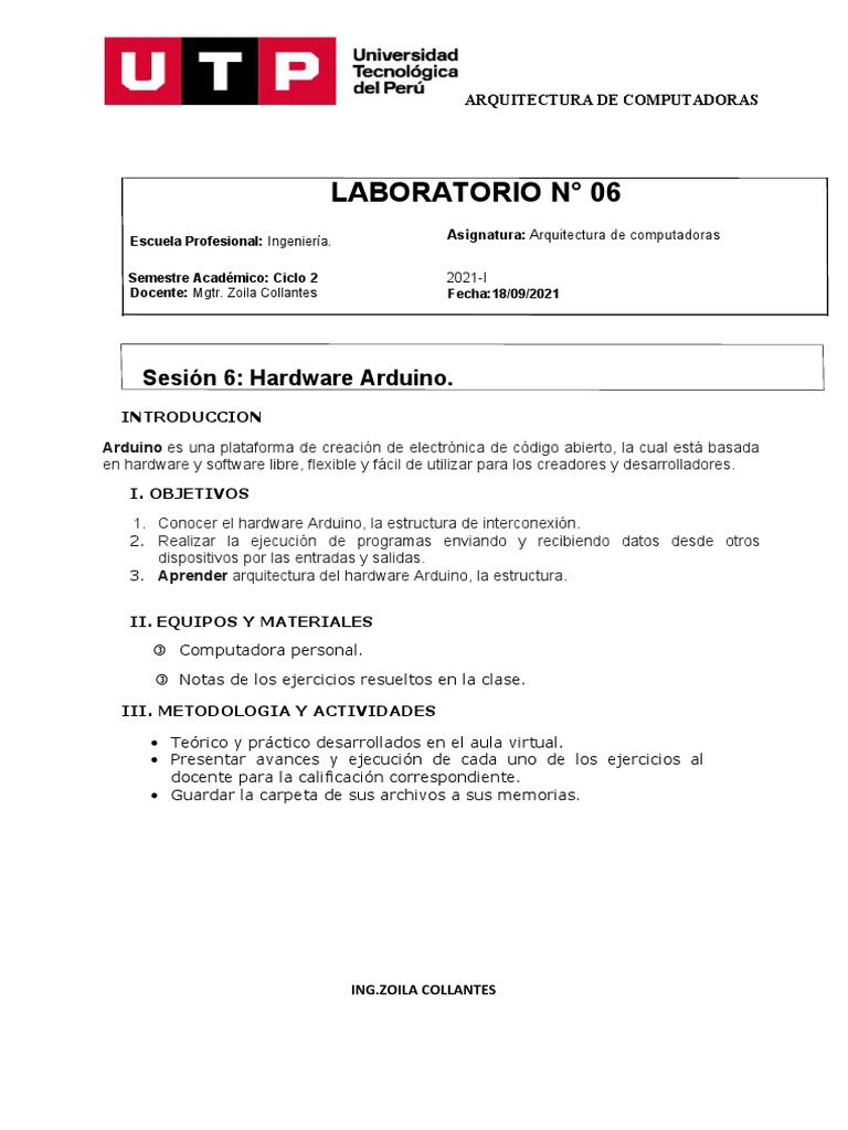 S06 S1-Ejercicios | PDF | Arduino | Hardware de la computadora