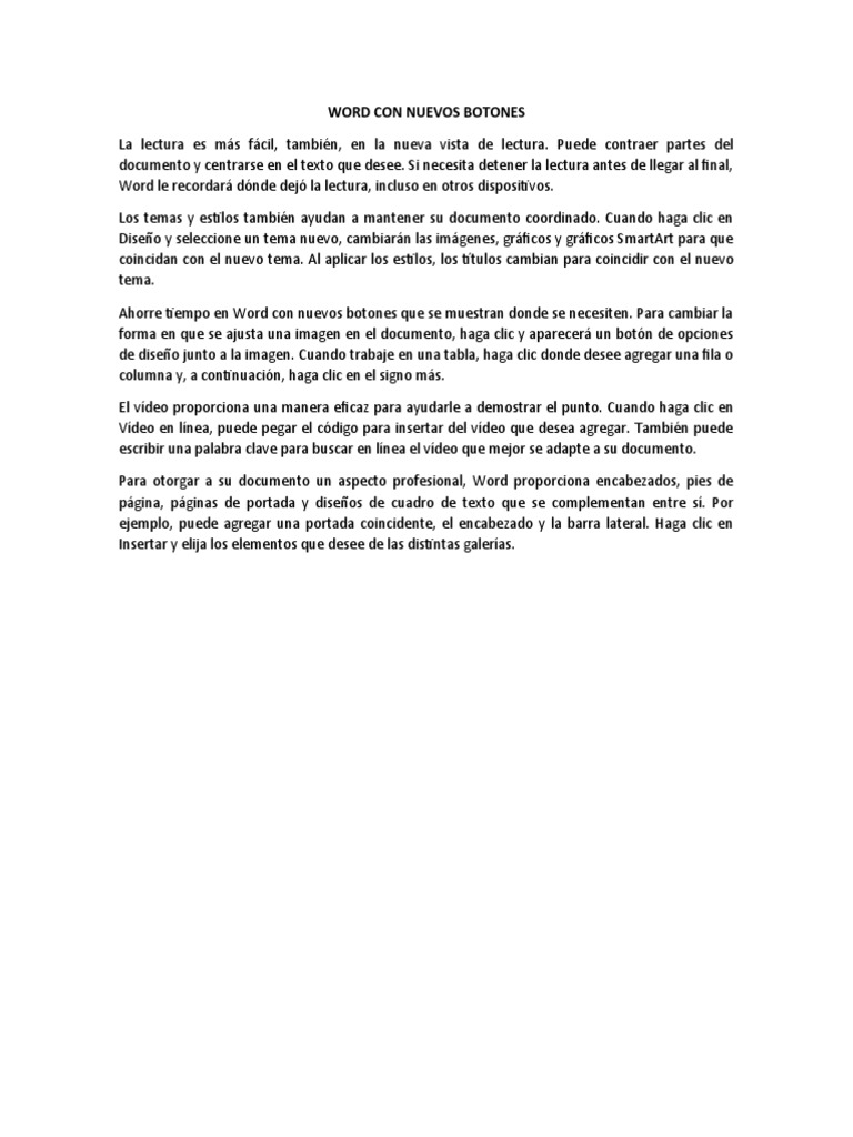 Cómo insertar botones en Word | PDF