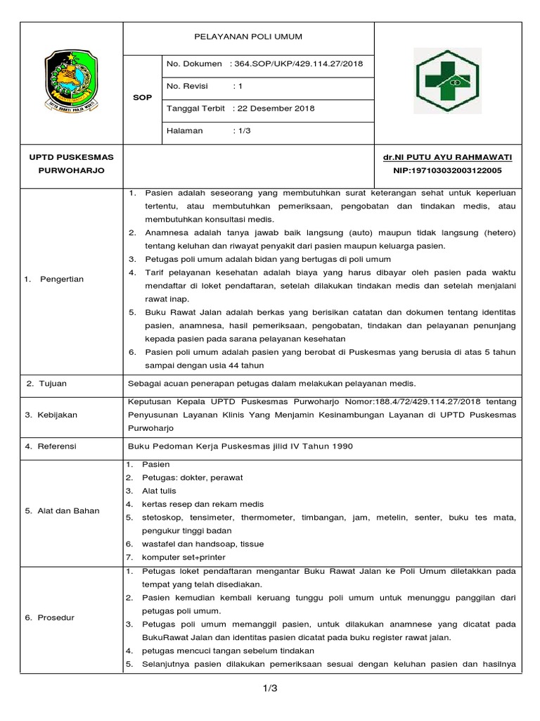 Sop Layanan Dalam Gedung | PDF