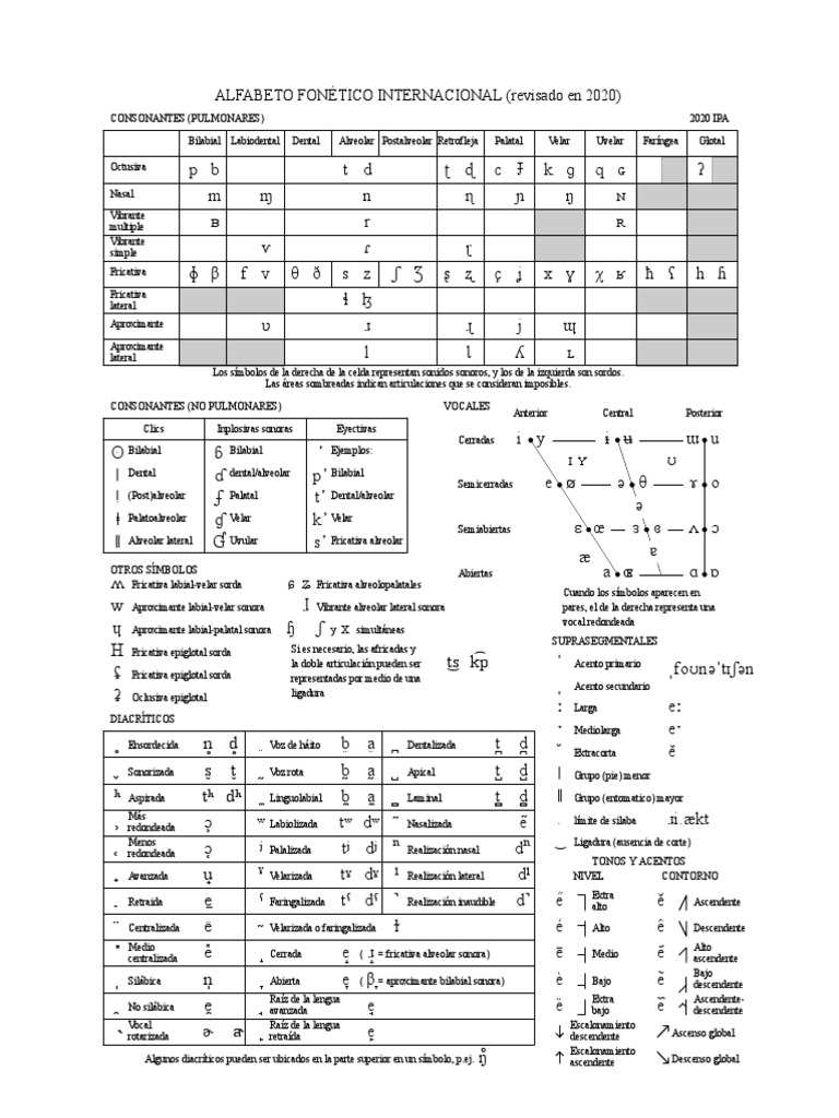 Guía del Alfabeto Fonético Internacional | PDF | Lingüística | Voz humana