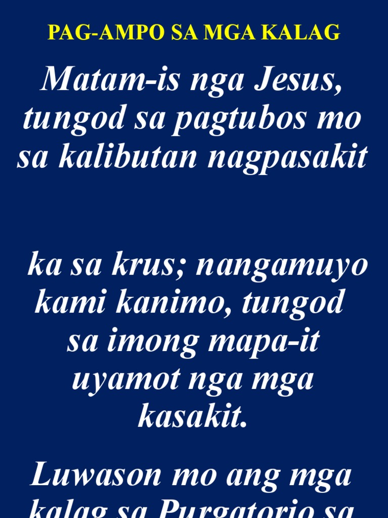 Pag Ampo Sa Mga Kalag | PDF