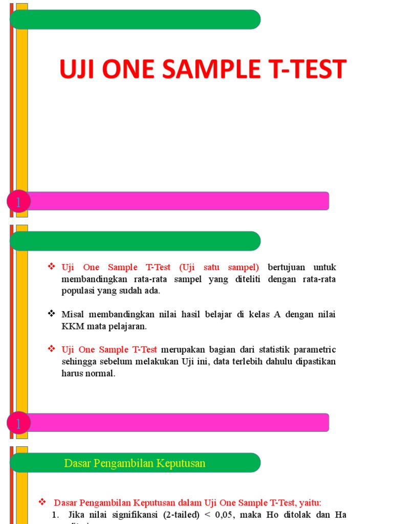 One Sample T-Test | PDF