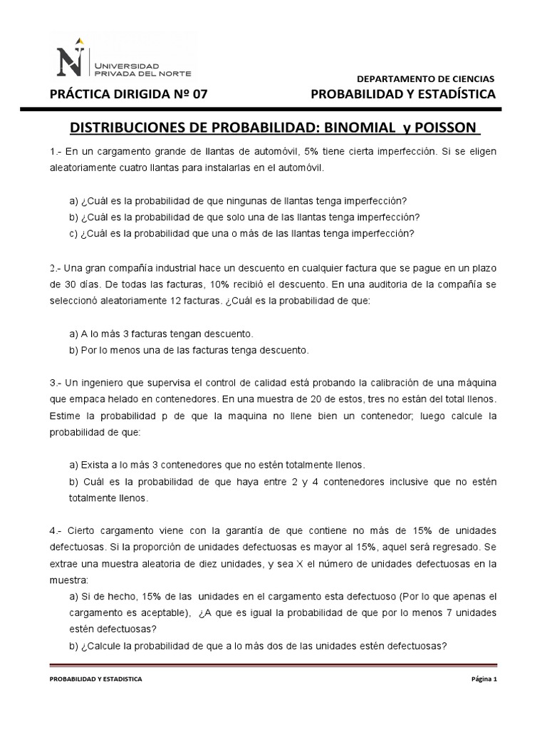 Distribuciones de probabilidad Binomial y Poisson | PDF | Probabilidad | Distribución de veneno