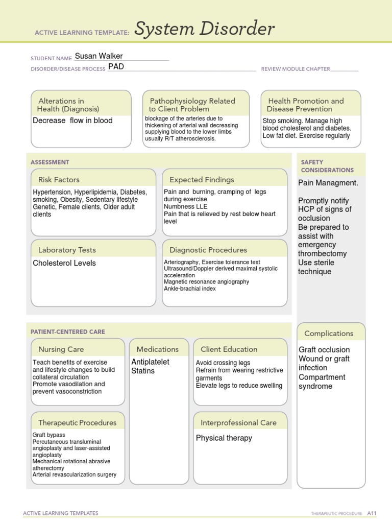 PAD - System - Disorder - PDF Send | PDF | Angiology | Clinical Medicine