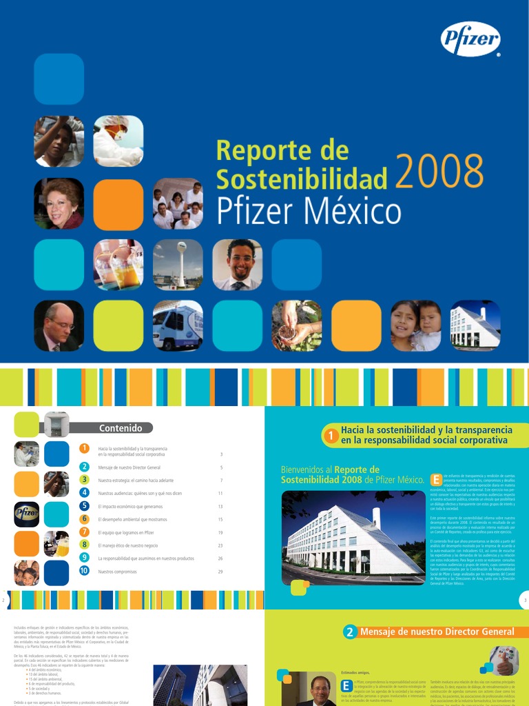 Pfizer Reporte Sostenibilidad 08 | PDF | Responsabilidad social ...