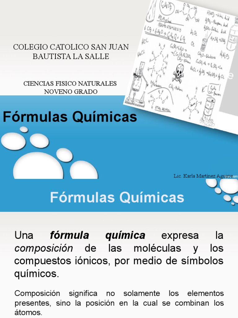 Formulas Quimicas | PDF | Compuestos químicos | Moléculas