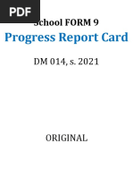 SF9 - Report-Card 2024-2025 | PDF