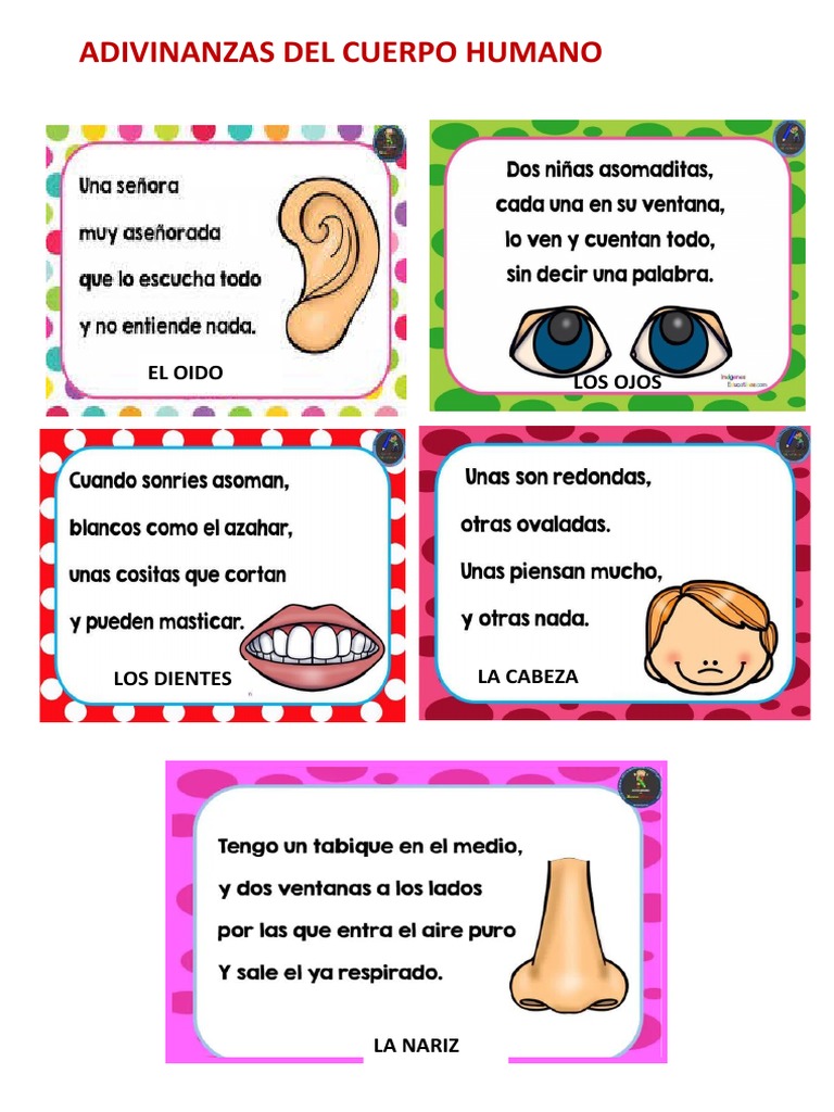 Adivinanzas Del Cuerpo Pdf