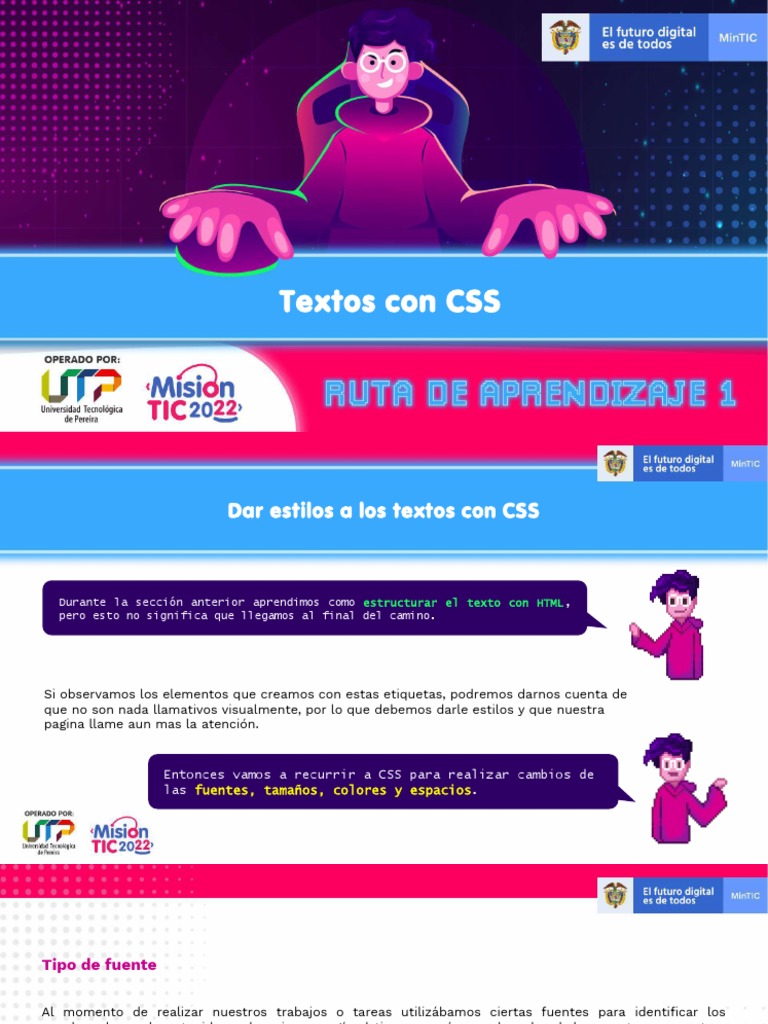 Clase 2 - Textos Con CSS - Compressed | PDF | Tipografía | HTML