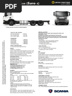 Spec Sheet Scania G410ca6x4mhz | PDF | Truck | Steering