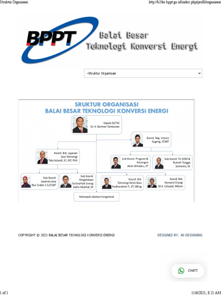 BPPT 2021 Struktur Organisasi | PDF