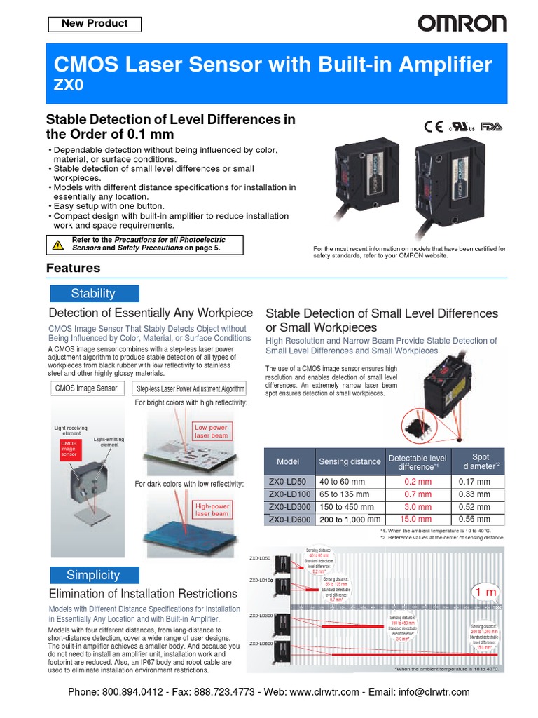 CMOS Laser Sensor With Built-In Amplifier: Stable Detection of Level ...