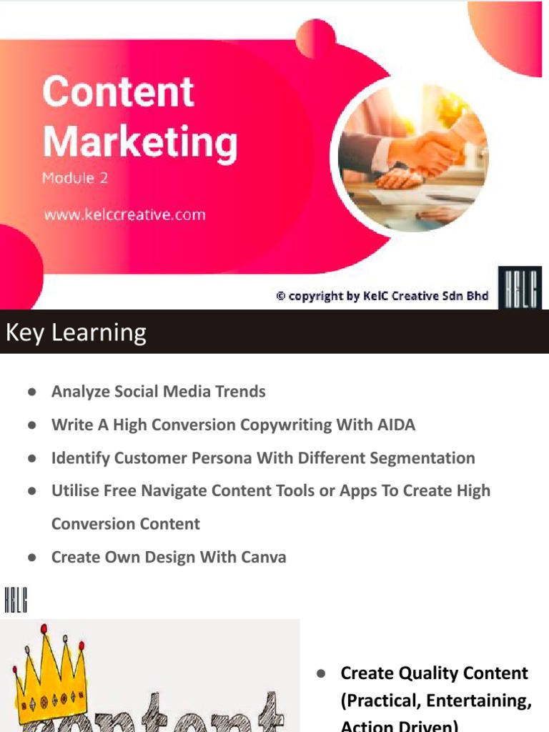Module 2 - Content Marketing | PDF | Digital Marketing | Marketing