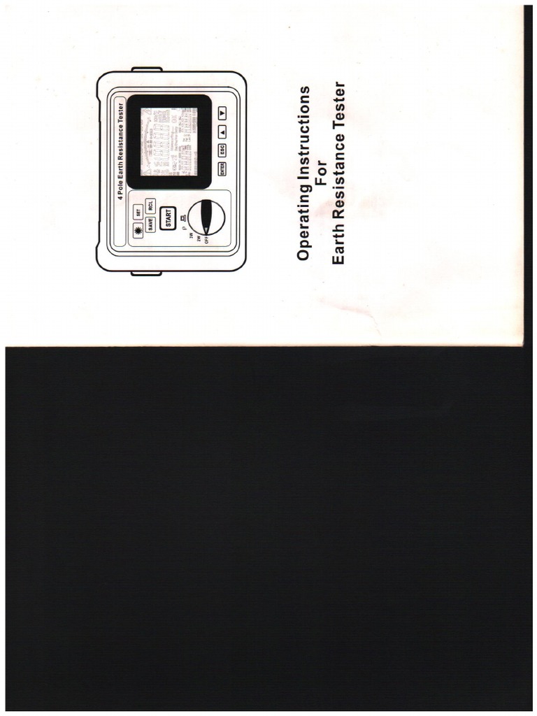 Manual Book Earth Resistance Tester ST2016 | PDF