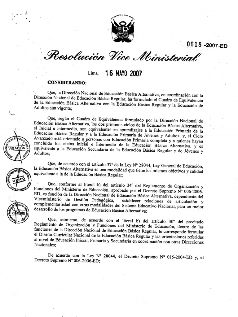 Equivalencia EBA EBR | PDF