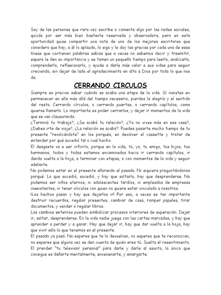 Aprende a Cerrar Ciclos y Avanzar | PDF