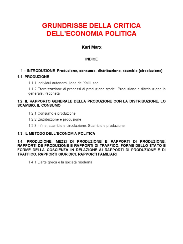 Marx Karl - Grundrisse 1 | PDF