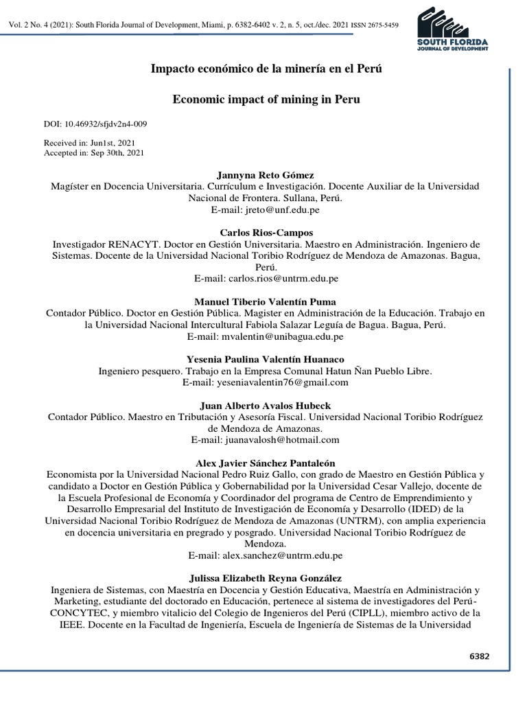 Editor sfjd,+Art.+009+SFJD | PDF | Minería | Perú