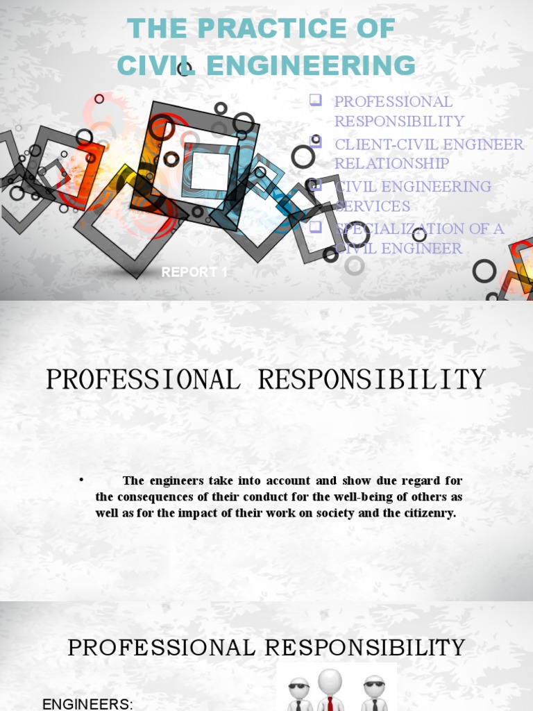 Professional Responsibility Client-Civil Engineer Relationship Civil ...