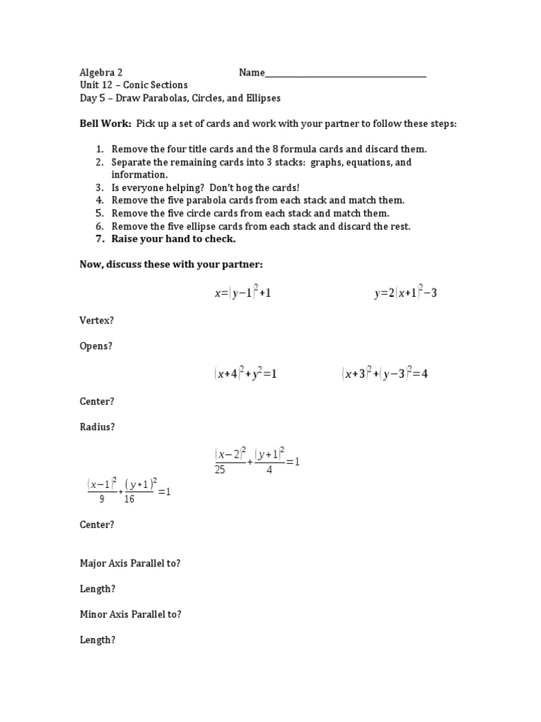 12.5 (Drawing Conics) | PDF | Algebraic Geometry | Mathematical Objects