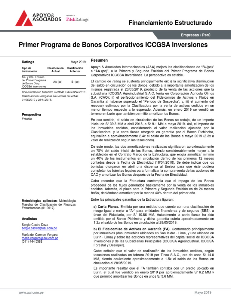 ICCGSA Inversiones Dic 2018 | PDF | Bancos | Compartir (Finanzas)