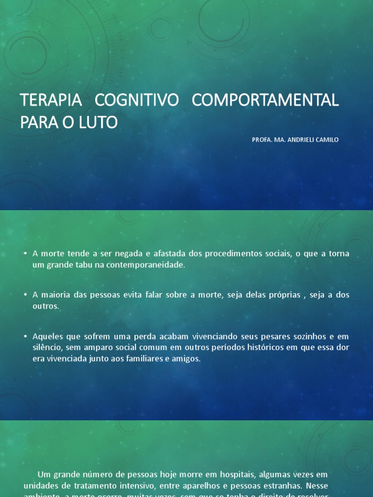Terapia Cognitivo Comportamental para o Luto | PDF | Depressão | Suicídio