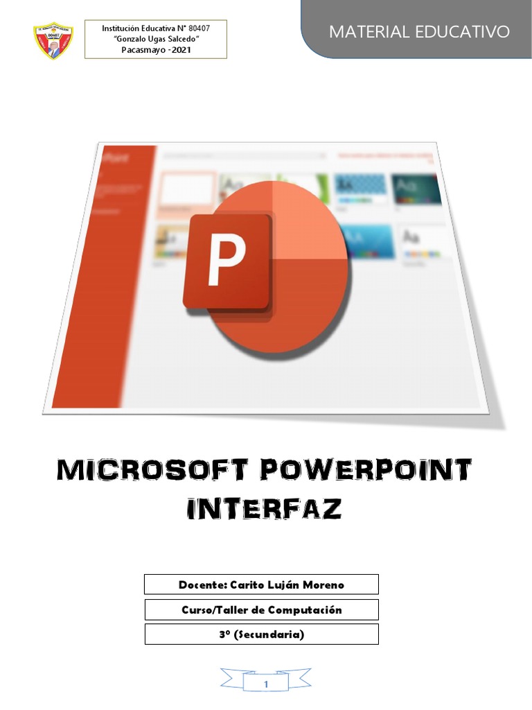 La Interfaz de M.powerpoint | PDF | Microsoft PowerPoint | Software de ...