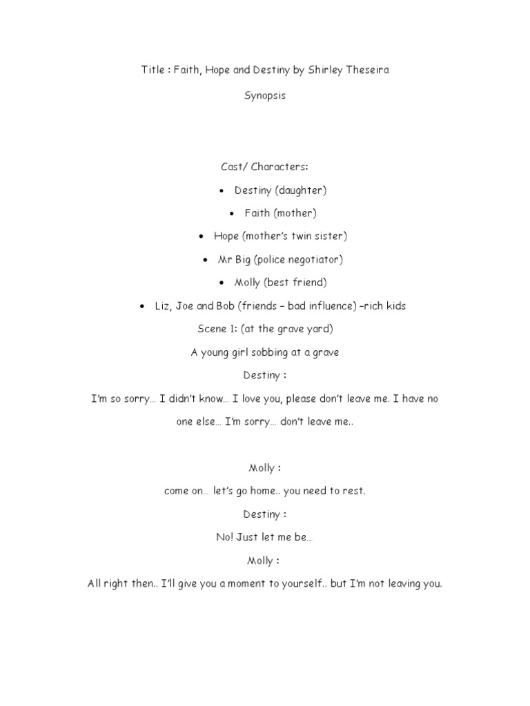 Drama Script | PDF | Leisure