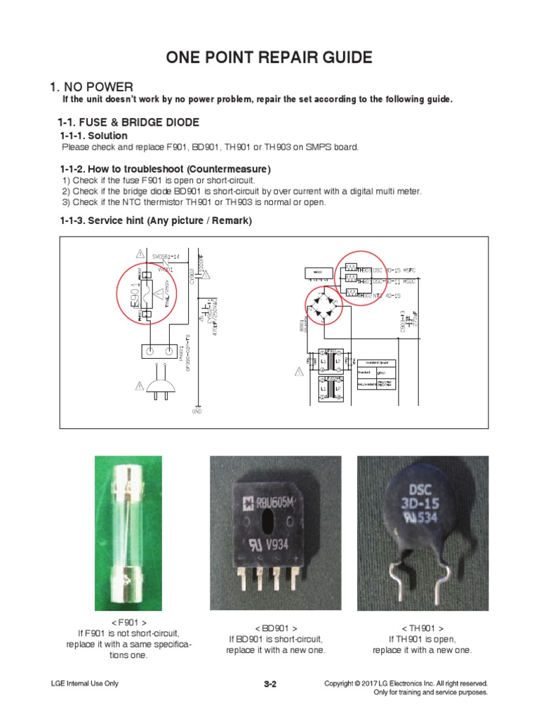 LG CJ44 No Enciende-82054 | PDF | Electricity | Electrical Components