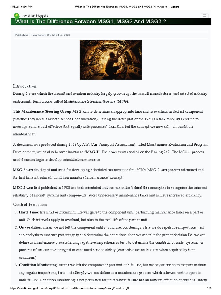 What Is The Difference Between MSG1, MSG2 and MSG3 - Aviation Nuggets ...