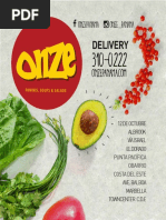 Menú del Restaurante Onze Panamá | PDF | ensalada | pesto