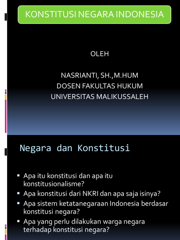 Konstitusi | PDF | Politik