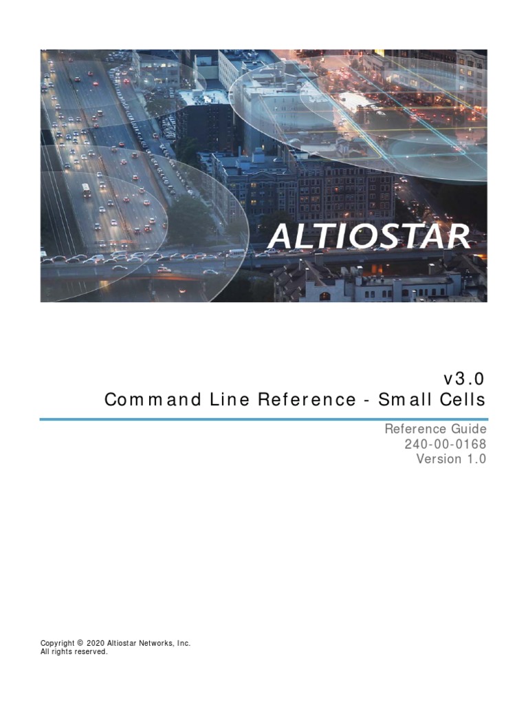 Altiostar 3.0 Command Line Reference Guide v1.0 ENG | PDF | Command Line Interface | Parameter ...