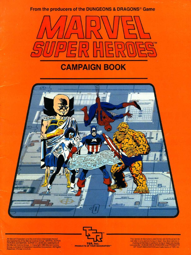 TSR6850 MH0 Marvel Super Heroes Basic Set Campaign Book | PDF