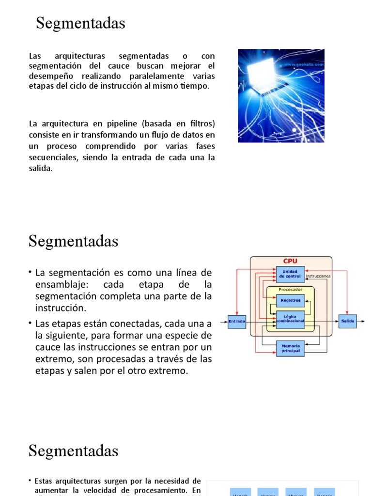 Arquitectura de Computadoras - Arquitecturas Segmentadas | PDF | Unidad ...