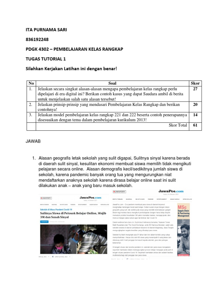 Latihan Uji Kompetensi 1 PKR-dikonversi | PDF