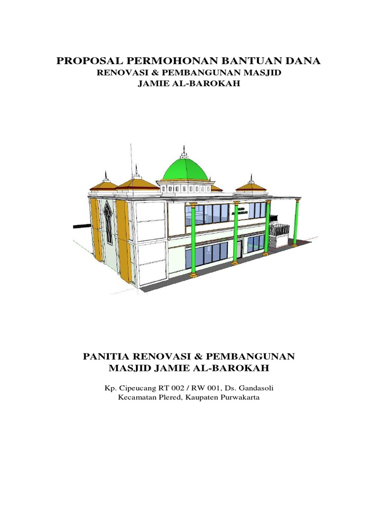 Prop Pengajuan Masjid Al-Barokah MSJD | PDF